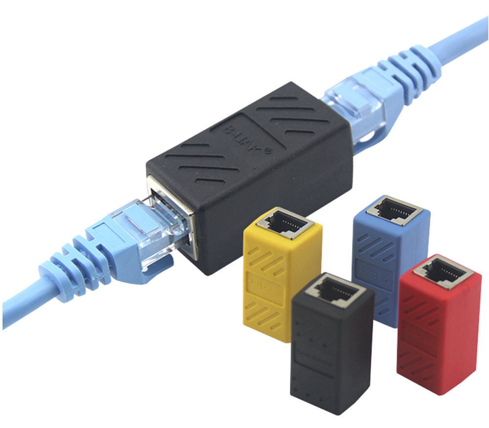 RJ45 Female to RJ45 Female Network Cat6 Ethernet Lan Extension Extender ...
