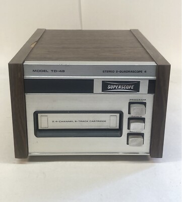 Superscope TD-48 Quad 4 Channel 8 Track Tape Player NOT FULLY TESTED ...