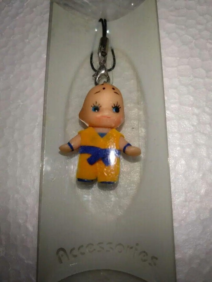 Dragon Ball Kewpie Goku & Krillin Keychain Strap Cute Cosplay Figure ...