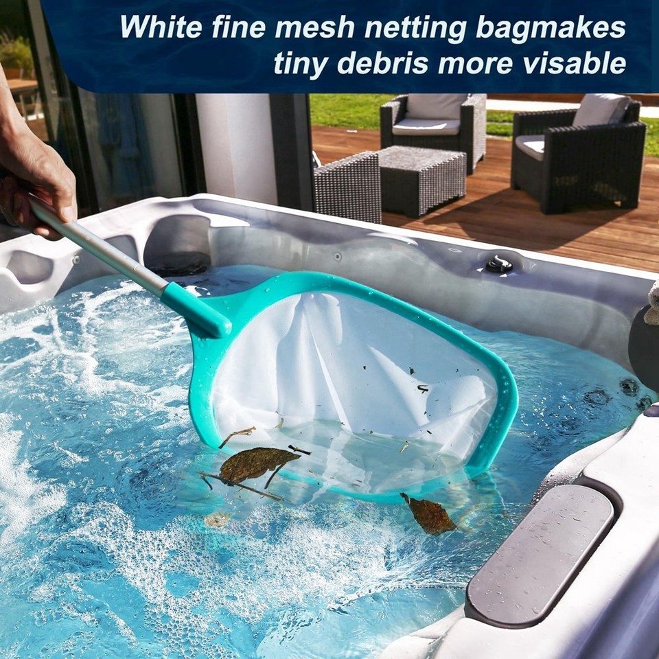 Pool Skimmer Net with Pole- , Pond & Spa Leaf Rake with Deep Ultra7982 ...