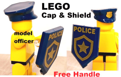 New LEGO Police Shield Hat Combo Pack Printed Badge Logo Dark Blue Cap ...