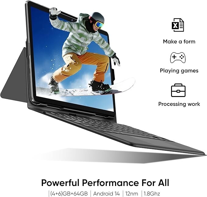 Tablet 10 inch Ultra Big Android 14 Tablets 512GB Expandable 10GB RAM ...