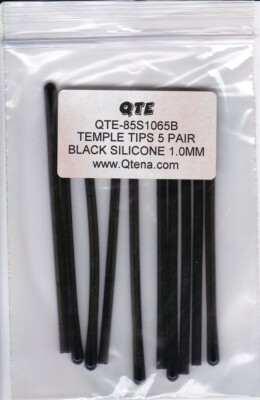 Soft Black Silicone Cable Temple Covers for Wire Cable Temples 1mm ID ...