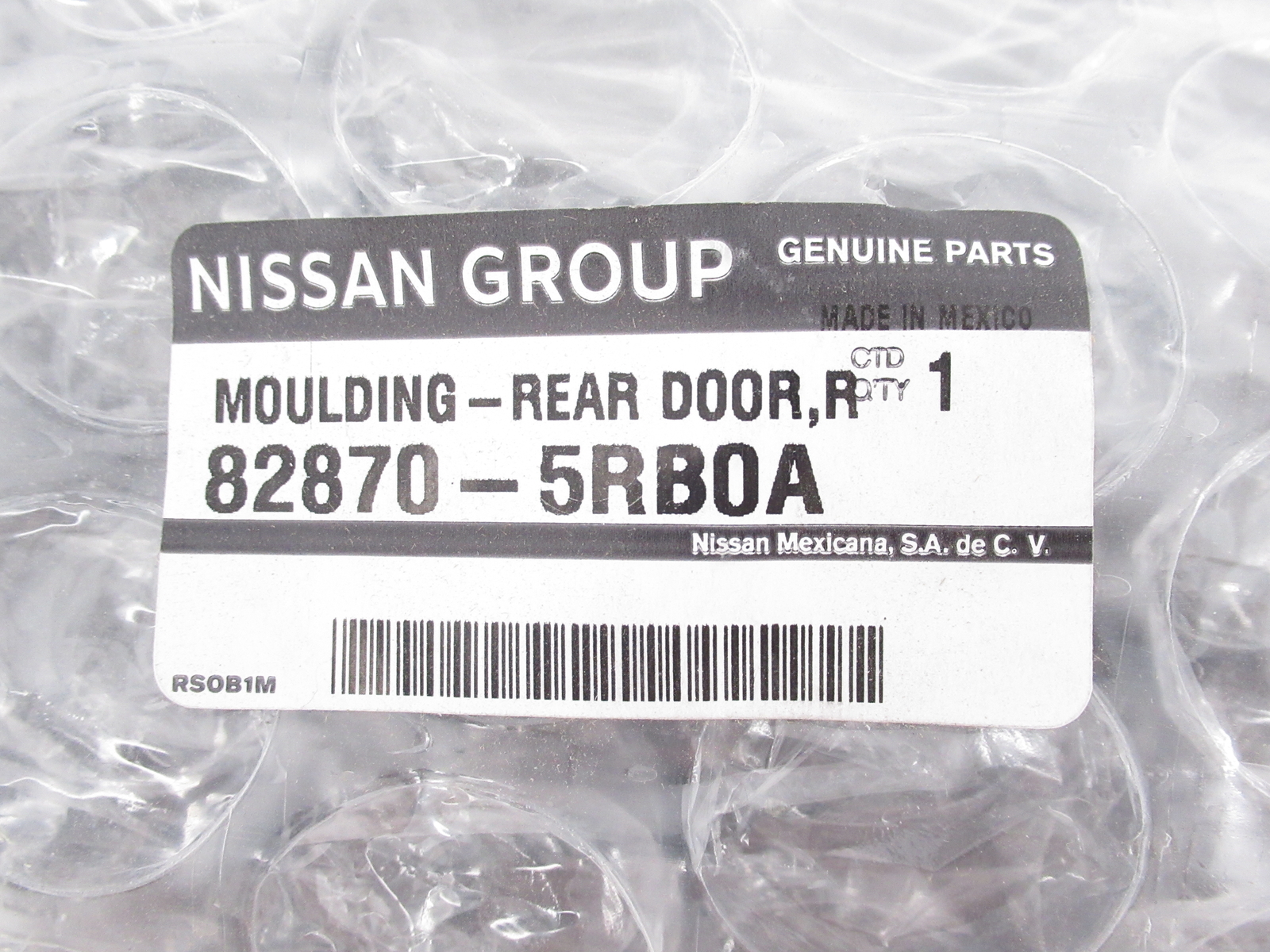 Genuine OEM Nissan 82870-5RB0A Passenger Rear Lower Door Molding 2018 ...