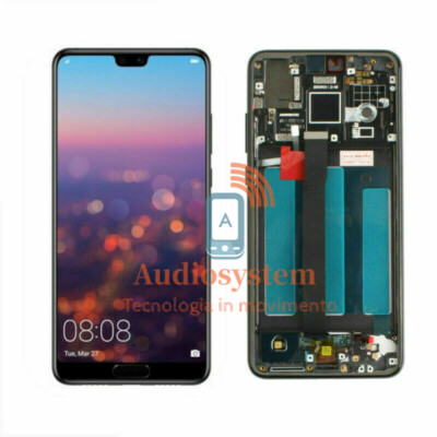 DISPLAY TOUCH SCREEN FRAME +TASTO per HUAWEI P20 EML-L09C L29 NERO ...