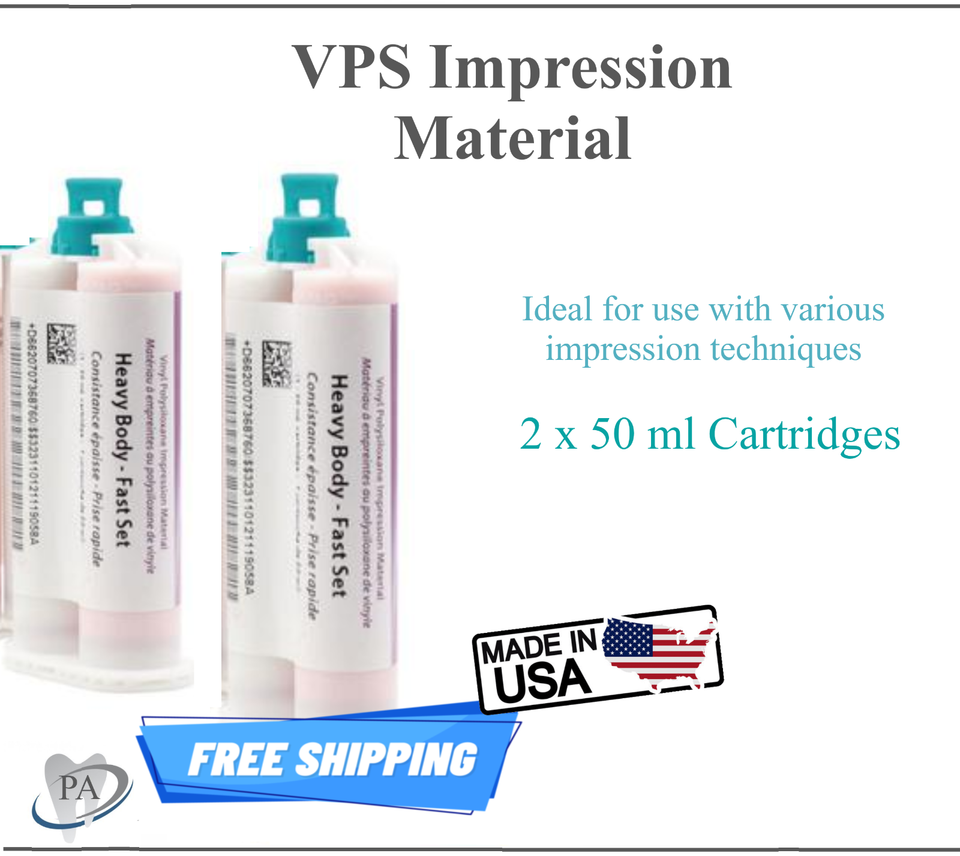 Dental MEDIUM BODY FAST SET VPS PVS Impression Material FAST Set 50ML ...