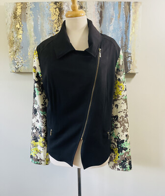 IMAN Women 2PC BlacK Green Black White zip Jacket Size 3x | eBay