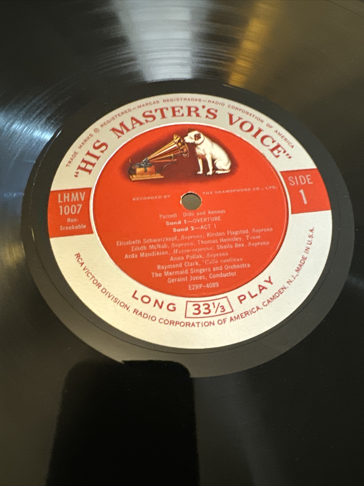 KIRSTEN FLAGSTAD : PURCELL DIDO AND AENEAS ORIGINAL LP BOX HMV 1007 USA ...