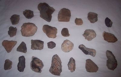 lot of 26 Native American Indian stone scrapers Christoval Texas near ...