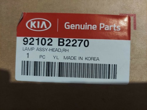 92102-B2270 OEM NEW KIA HEADLAMP ASSY SOUL 2016-19 RH W/O PROJECTOR ...