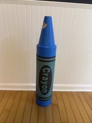 VINTAGE 28” Blue Crayon Coin Bank Piggy Bank Handi Craft Company W ...