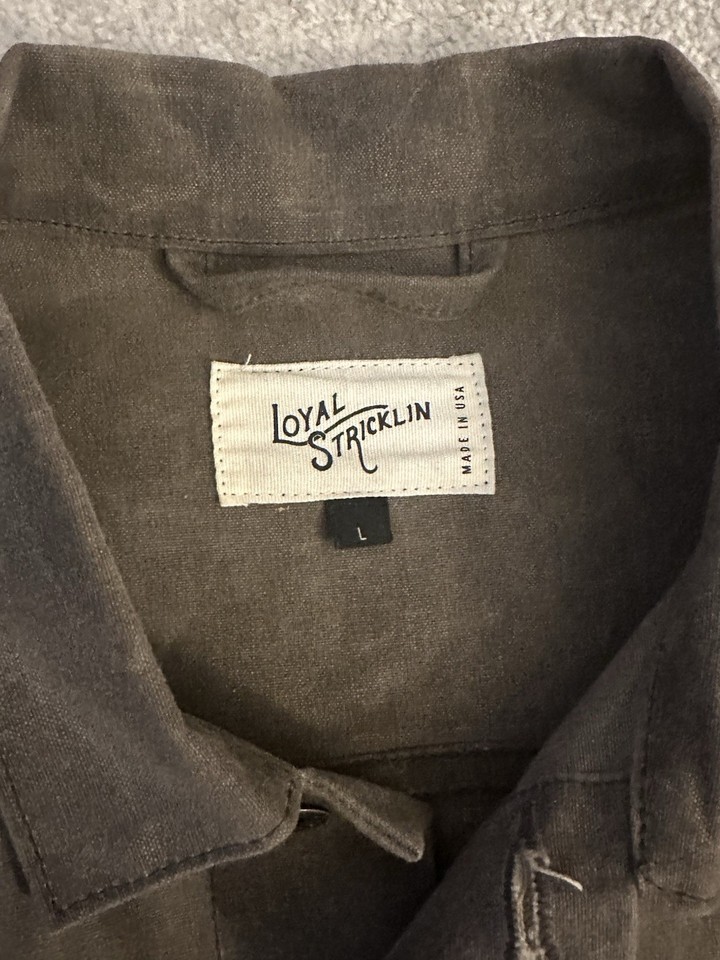 Loyal Stricklin Wayman Jacket Dark Oak Waxed Canvas Size Large | eBay