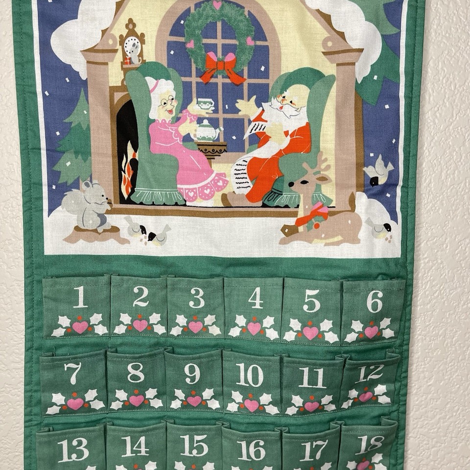VTG Avon Countdown To Christmas Advent Calendar NO MOUSE Santa Mrs ...