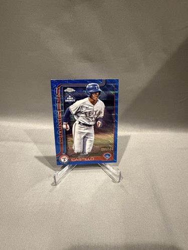 2025 Topps Chrome Pro Debut Yolfran Castillo Blue Shimmer Refractor 57/ ...