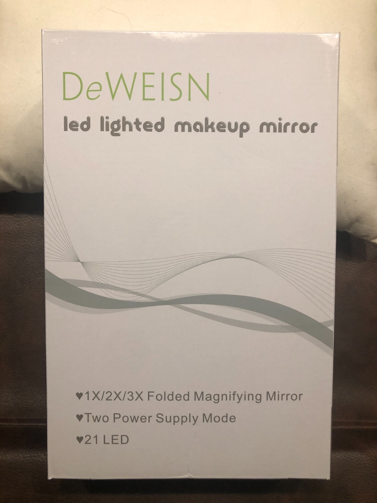 🔴 DeWeisn Black Led Light 3 Panel Makeup Mirror NIB X0022GXEB3 | eBay