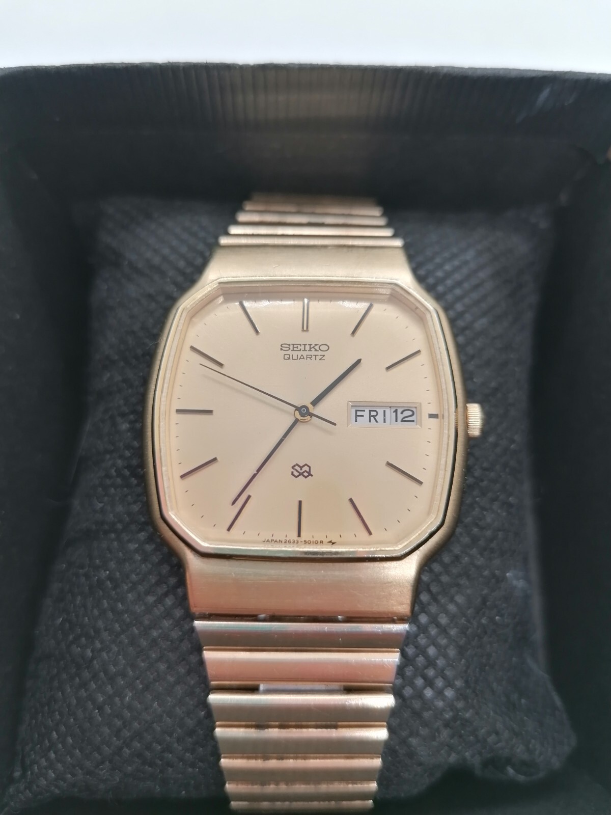 Vintage Seiko 2633-5010 Gold Quartz Watch 45th Anniversary Collectors ...