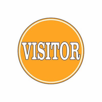 Visitor Pass Safety - 4 Pack of 2 inch Hard Hat Helmet Decals | eBay