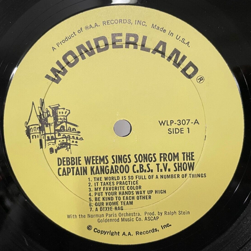 Debbie Weems Sings Songs CBS Show Captain Kangaroo LP 1976 Wonderland ...