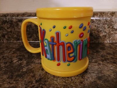 Name: KATHERINE NEW Personalized Kids Childs Mug Cup Plastic 10oz. 3D ...