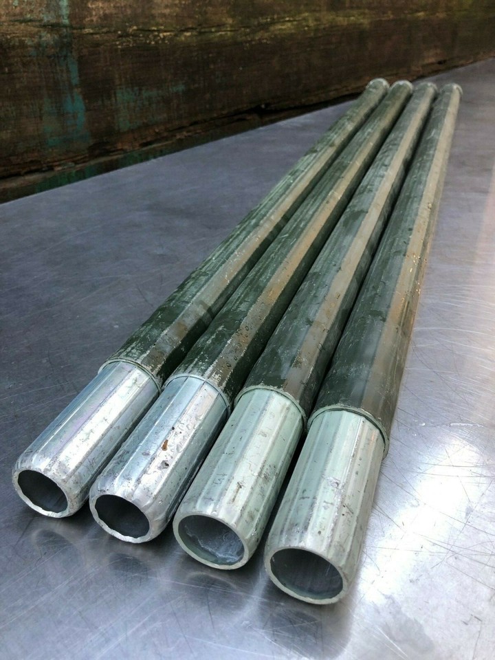 40 FEET-Antenna Tower Mast Pole*4' RIBBED ALUMINUM-LOT of 10- FOUR FOOT ...