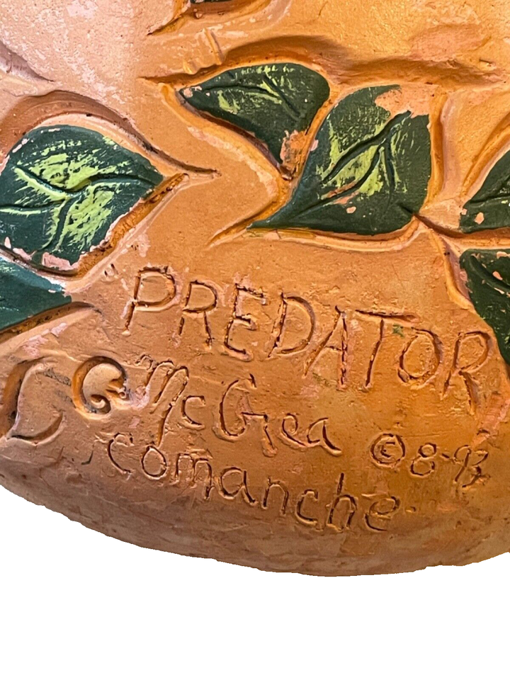 Vintage Large Native American Pottery Snake Pot Vase Signed Comanche 19 ...