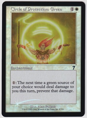 MTG Foil 1X Circle of Protection: Green X1 Core Set 7th Edition Magic ...