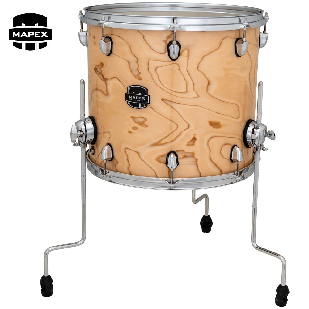 Mapex Saturn VI Maple/Walnut 18" x 16" Floor Tom Exotic Natural Burl ...
