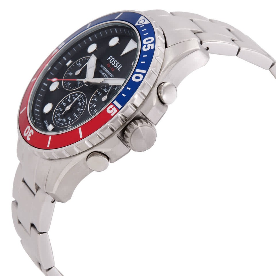 Fossil FB-03 Chronograph Quartz Black Dial Men's Watch FS5767 ...