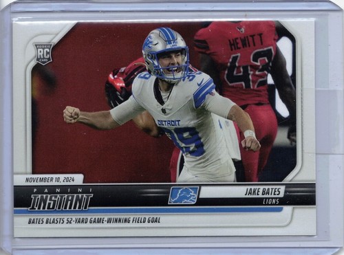 2024 Panini Instant Football #147 Jake Bates Rookie Card RC Detroit ...