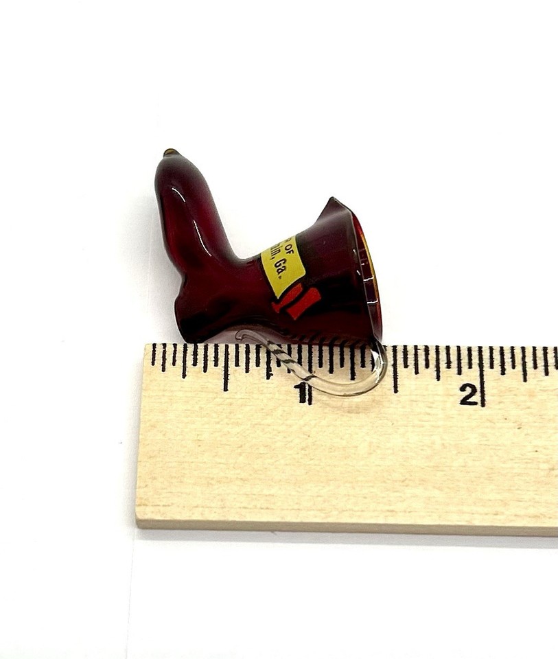 Vintage Set of 2 Dollhouse Miniature Glass Booths Figurine Souvenir Red ...