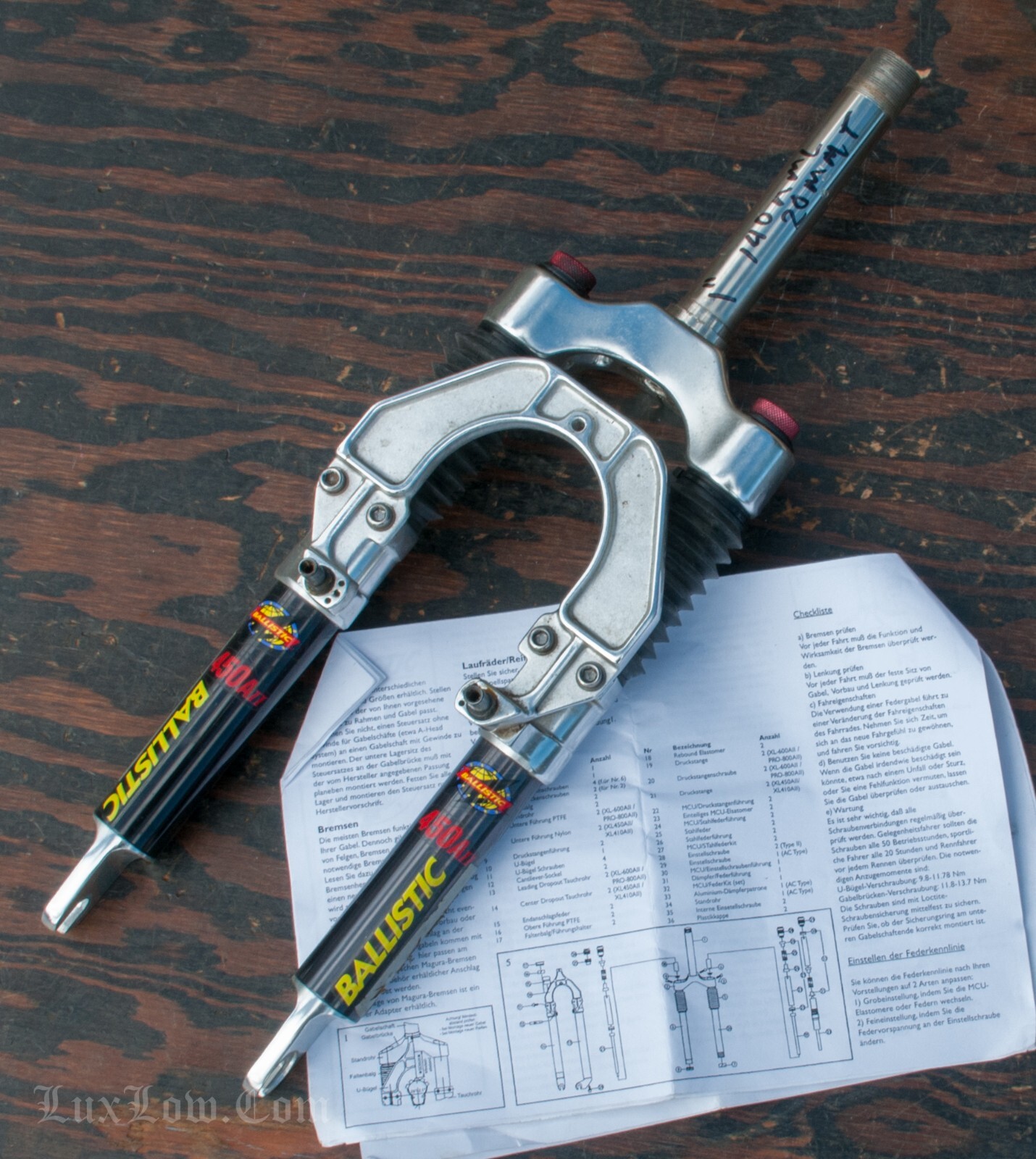 NOS Vintage Ballistic 20" BMX MTBike Suspension FORK 1"Threaded ...