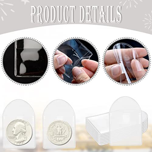 200 Pack 2" Single Pocket Coin Sleeves, Plastic Coin Collection ...