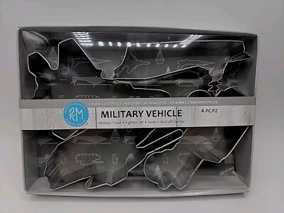 Military Cookie Cutter Set Vehicle Truck Jet Tank Aircraft Carrier Army ...