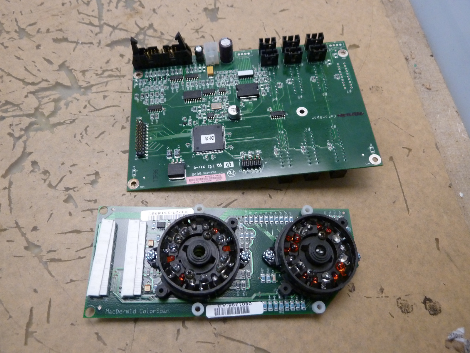lot of 2: Macdermid Colorspan PCB circuit boards 0801376 2008-HPDC 0825 ...