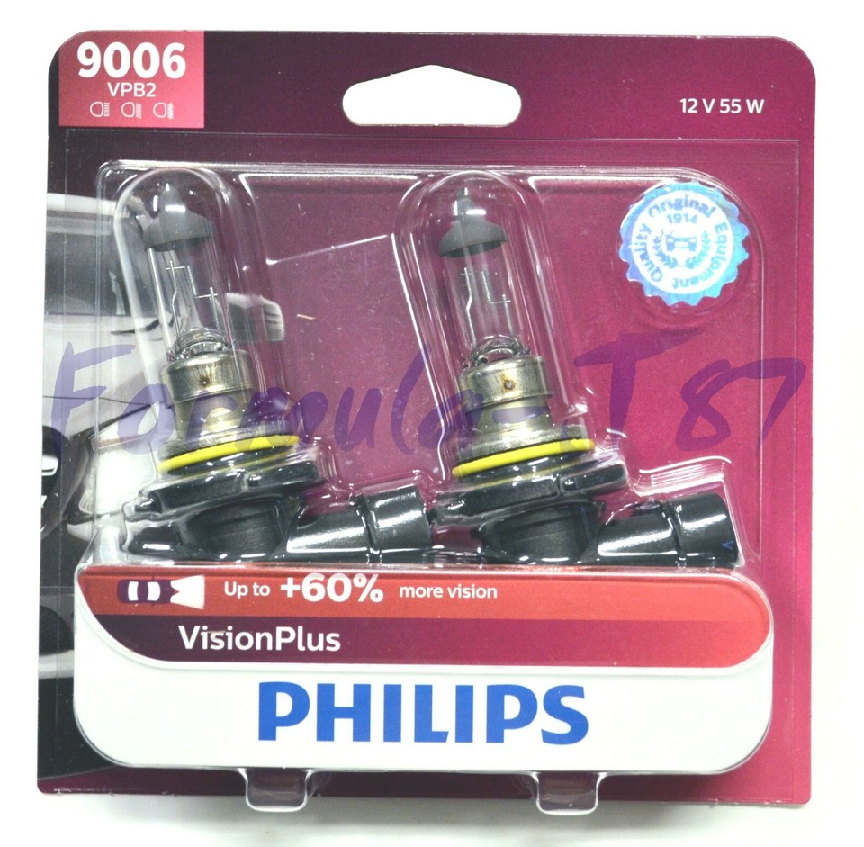 Philips VIsion Plus 60% 9006 55W Two Bulbs Head Light Low Beam Replace ...