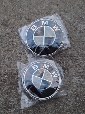 BMW Emblems Badge Black Carbon Front Rear Beamer Car Automotive 51-14 ...