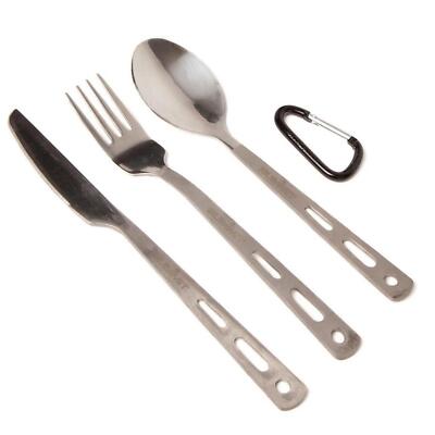 3 Piece Cutlery Set Stainless Steel - Summit Camping / Outdoor Eating ...
