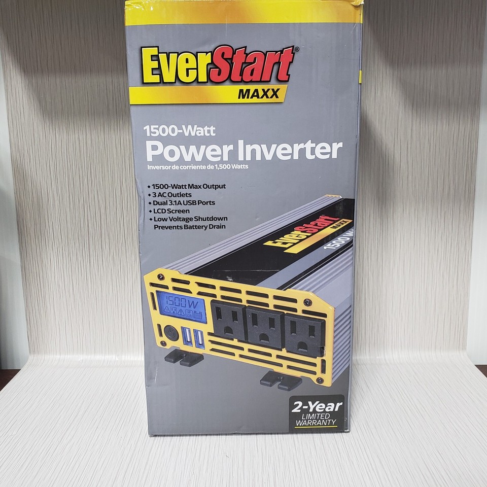 EverStart Maxx 1500 Watt Automotive Power Inverter with USB Power ...