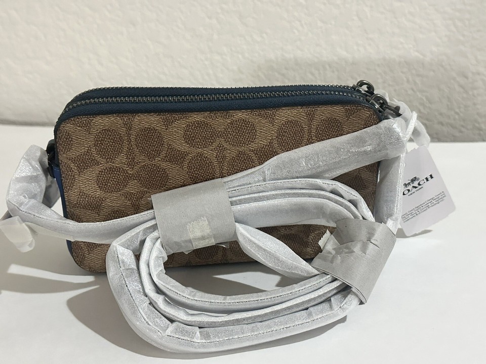 NWT Coach 843 Kira Crossbody Colorblock Signature Canvas V5/Tan Dark ...