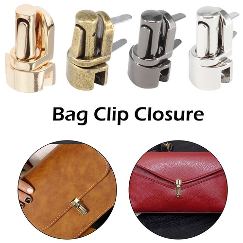 Bag Closure Catch Tuck Lock with a key Clasp Fasteners Leather Handbag ...
