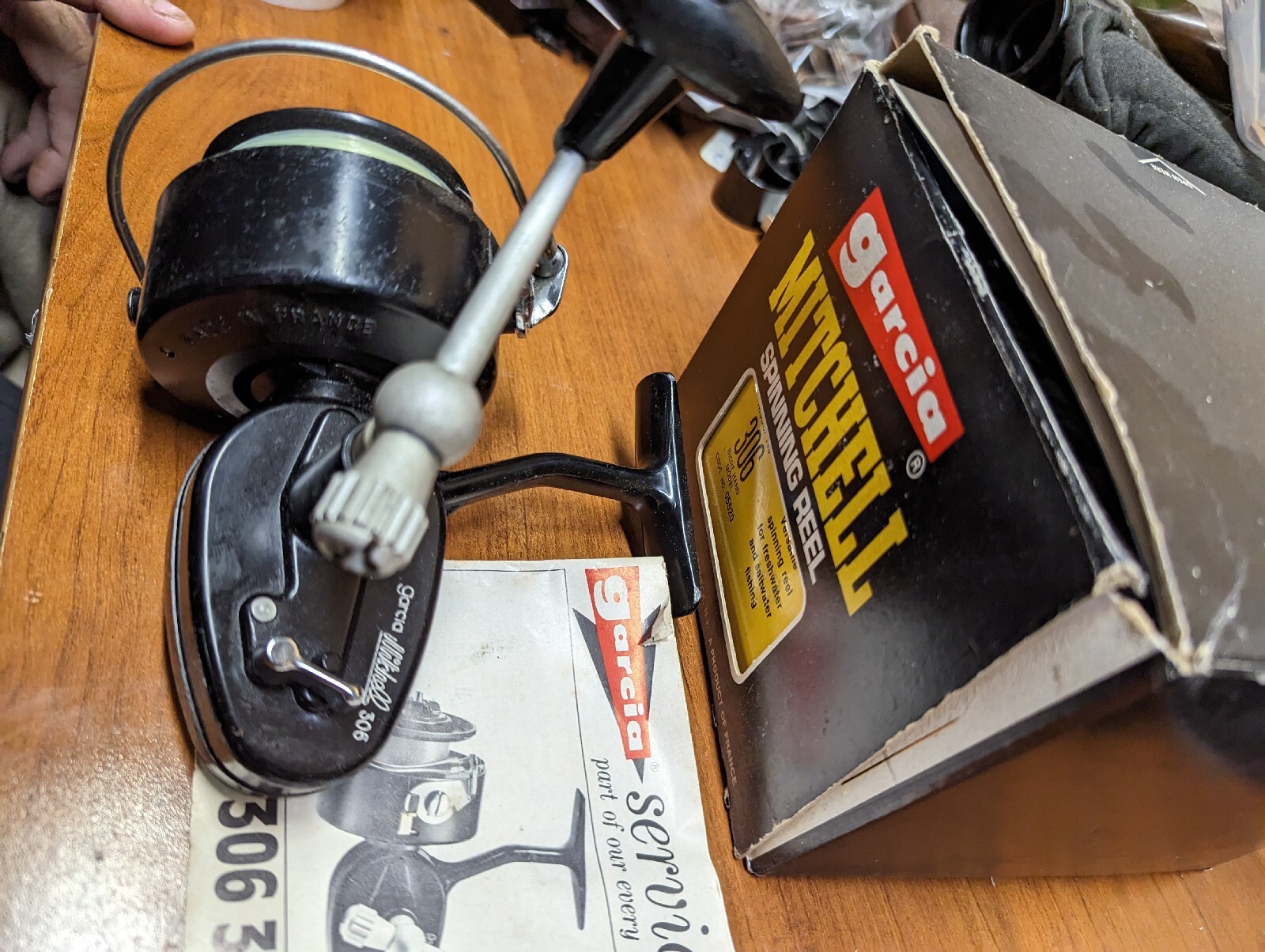Vintage Garcia Mitchell 306 Spinning Reel made in France w/ Box | eBay