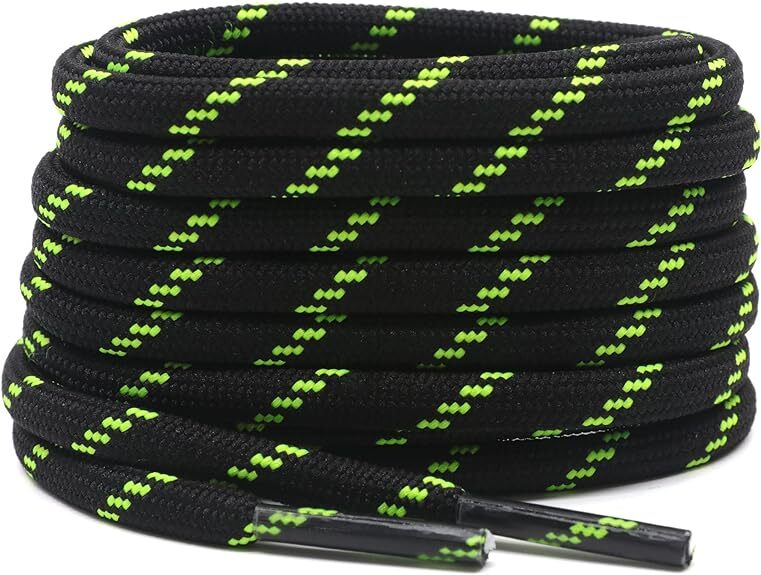 2 Pairs Heavy Duty Round Hiking Boot Laces Durable All-Weather Work ...