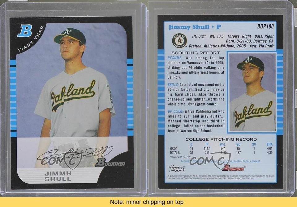 2005 Bowman Draft Jimmy Shull #BDP100 Rookie RC READ 0b3 | eBay
