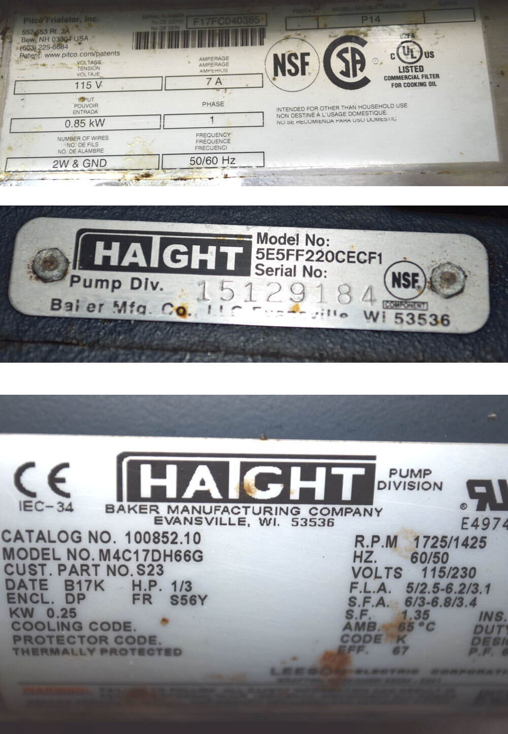 Pitco P14 Deep Fryer Oil Filter Machine Filtration Portable 5.6-Gal/Min ...