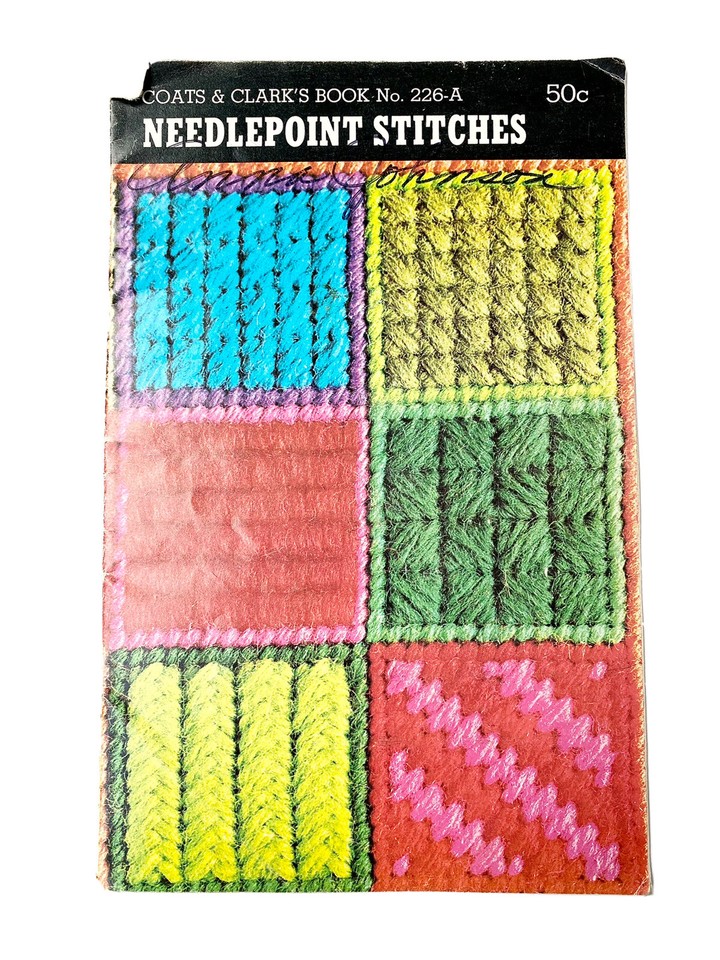 Vintage Needlepoint STITCHES CRAFT INSTRUCTIONs COATS & CLARK NO. 226-A ...