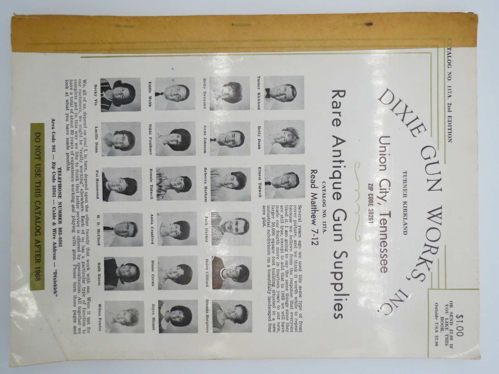 DIXIE GUN WORKS, INC CATALOG NO. 117A, 2ND EDITION 1968 | eBay