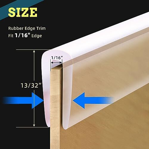 20ft Selfadhesive Clear Rubber Edge Trim Rubber U Channel Edge Trim ...