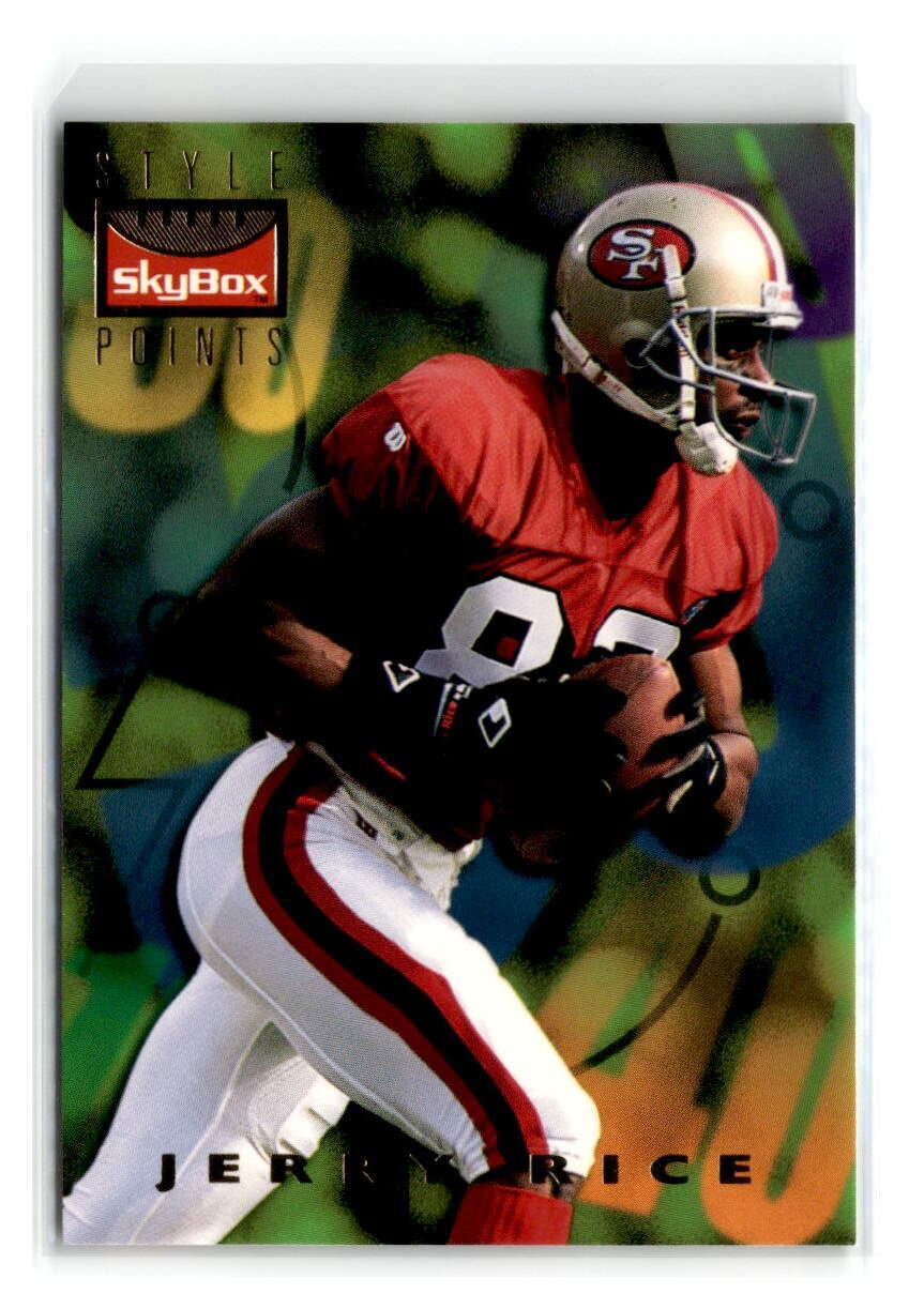 1995- SkyBox Premium-#144-Jerry Rice Style Points-San Francisco 49ers ...