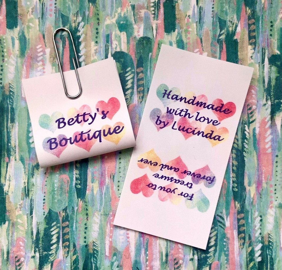 Personalised craft labels. Loop Labels. Sew in fabric clothing labels ...
