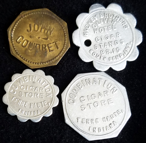 Lot of 4 Different Indiana IN Good For Trade Tokens #5 | eBay